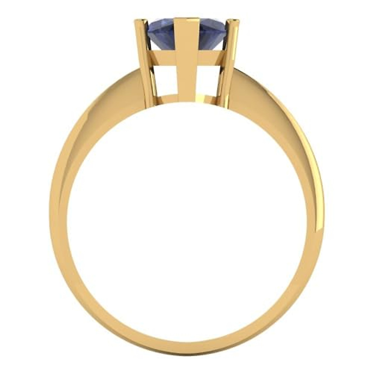 Clara Pucci 2.50 ct Marquise Cut Custom Engraving Blue Sapphire Engagement Wedding Solitaire W/Accent Ring 18K Yellow Gold Size 8.5