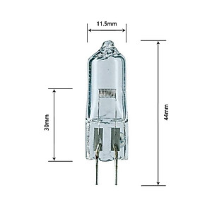 10x G6.35 120V 35W/50W Halogen Light Bulb Clear Dimmable T4 Q35//CL/GY6.35 JCD 35/50 Watt 120 Volt Electric Wax Melter Plug Oil Warmer Aroma Tart Counter Kitchen Bathroom Mirror Fixture (35, Watts)