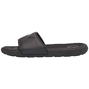 PUMA womens Cool Cat Sport Slide Sandal, Black, 8 US