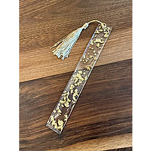 Epoxy Bookmark Gold Bookmark Epoxy Resin Bookmark Custom Epoxy Resin Gold Bookmark 3PCS
