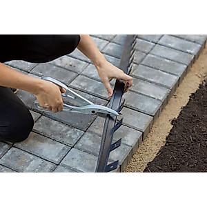 MASTER MARK Dig-Free Landscape Paver, Bricks, Stone Edging, No-Dig Patio Flex Border, Plastic 60 ft. Coil (Black), 1.75 in. Height