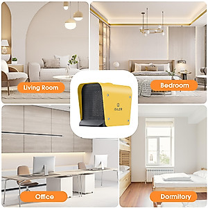 ISILER Space Heater, 1500W Portable Ceramic Space Heater with Adjustable Thermostat Tip-Over Overheat Protection ETL Certified for Home Office Garage