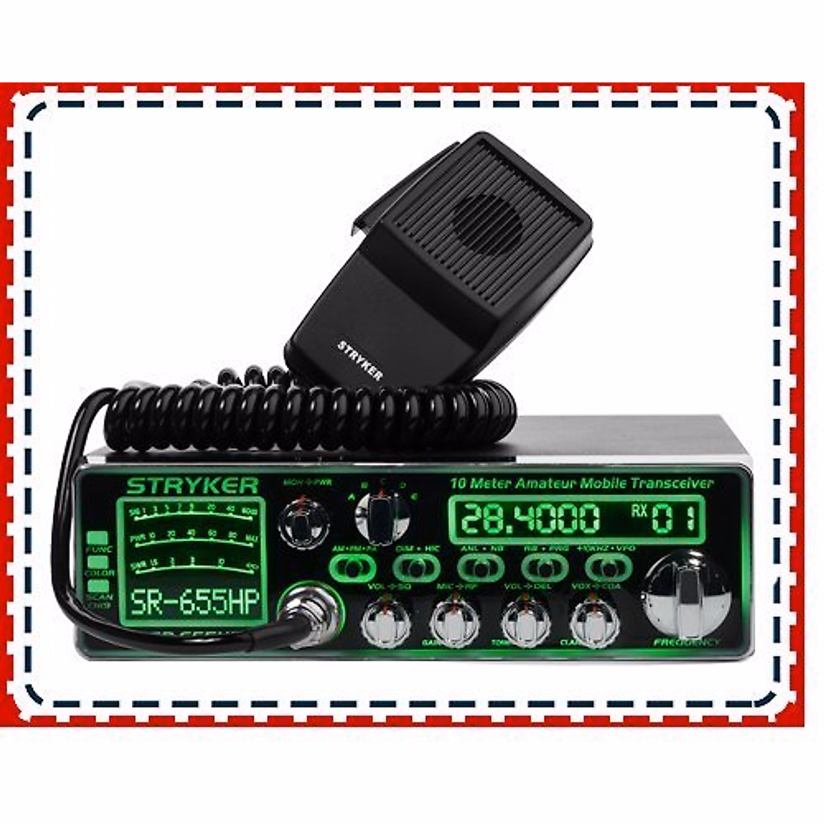 Stryker SR-655 10 Meter Amateur Radio, black