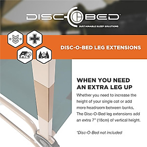 Disc-O-Bed Leg Extension Set - Enhanced Comfort, Set of 4