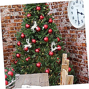 Abaodam 3pcs Deer Pendant Christmas Decor Flying Deer Ornament Acrylic Reindeer Figurine Elk Pendant Decor Elk Xmas Decor Elk Decoration Christmas Elk Pendant Acrylic Christmas Tree