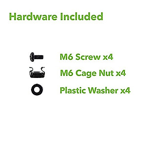 NavePoint Cantilever Server Shelf Vented Shelves Rack Mount 19 Inch 1U Black 8 Inches (210mm) deep