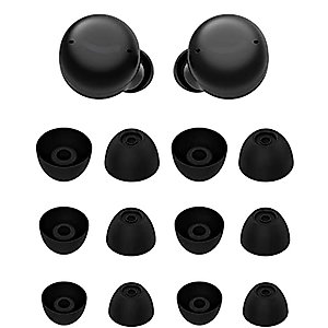 Rqker Ear Tips Compatible with Echo Buds 2 2nd Gen Earbuds, 6 Pairs S/M/L Sizes Soft Silicone Ear Tips Earbud Covers Eartips Earbuds Tips Compatible with Echo Buds 2, SML, Black 12