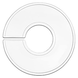 AMT 20 Pack Closet Dividers, Clothing Dividers, Round Clothes Size Dividers for Closets with Double Ended Marker Pen (Blank) (20 Pack - White)