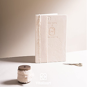 Vitalizart Cotton Ribbon Beige Nude 1-1/2 Inch Linen Ribbon Rustic Frayed Fringes for Gift Wrapping Wedding Invitations Bridal Bouquets Crafts 5 Yard