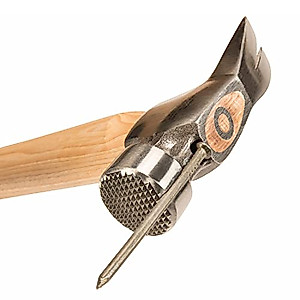 ESTWING Sure Strike California Framing Hammer - 25 oz Straight Rip Claw with Milled Face & Hickory Wood Handle - MRW25LM