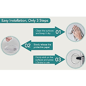 6PCS Clear Self Adhesive Rubber Door Knob Wall Shield Door Stopper, Silicone Cushion Guard for Door Handle Bumper, Wall Protection Solution Fridge Door Stopper and Stopper for Wall