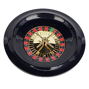 Leather&Arts 10 Inch Roulette Set Casino Game Kit Contains Plastic Roulette Wheel,Chips,Playing Cards,Felt Layout