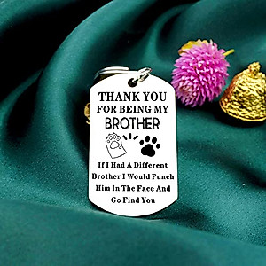 WXCATIM Brother Gifts From Sister Keychain Gifts For Brother Big Little Brother Gifts Funny Gifts For Brother Best Gifts For Brother Birthday Anniversary Christmas