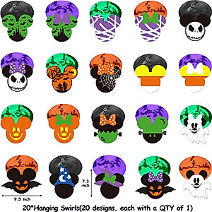 Halloween Mickey Minnie Hanging Swirls for Mickey Minnie Theme Halloween Party Birthday Party Decorations