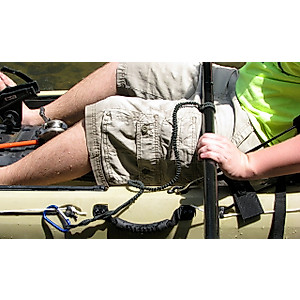 Made in The USA Kayak Paddle Leash/Gear Leash with Cord Stop (OD Green)