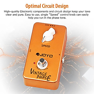 JOYO Vintage Phase Effect Pedal Beautifully Re-Creates Classic Phaser Sounds of 70's for Electric Guitar Effect - True Bypass (JF-06)