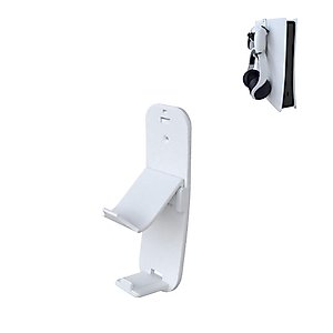 EJGAME Game Controller & Headphone Stand Wall Mount Holder Compatible with PS5, PS4, PS3,Xbox ONE, Series X, Switch, Gamepad & More, Stay Organized No Screws (White)