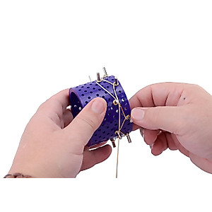 Artistic Wire 3D Bracelet Jig, with 20 Pegs 22 mm / 0.86 in, L x 4 mm / .15 in, O.D. and Holder Tubes