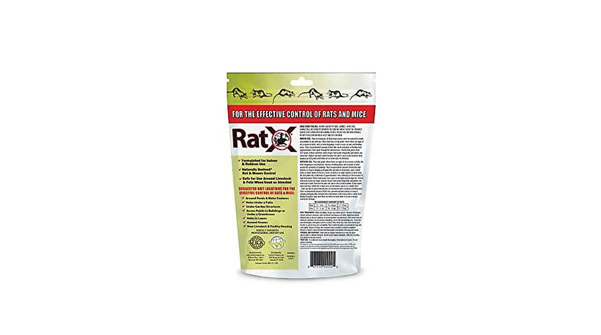 RatX 18oz Poison-Free Rat & Mouse Control Pellets - Safe & Humane Solution