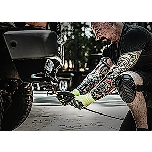 Gorilla Grip Max RhinoFlex High Vis Work Gloves with Impact and Abrasion Protection, Large