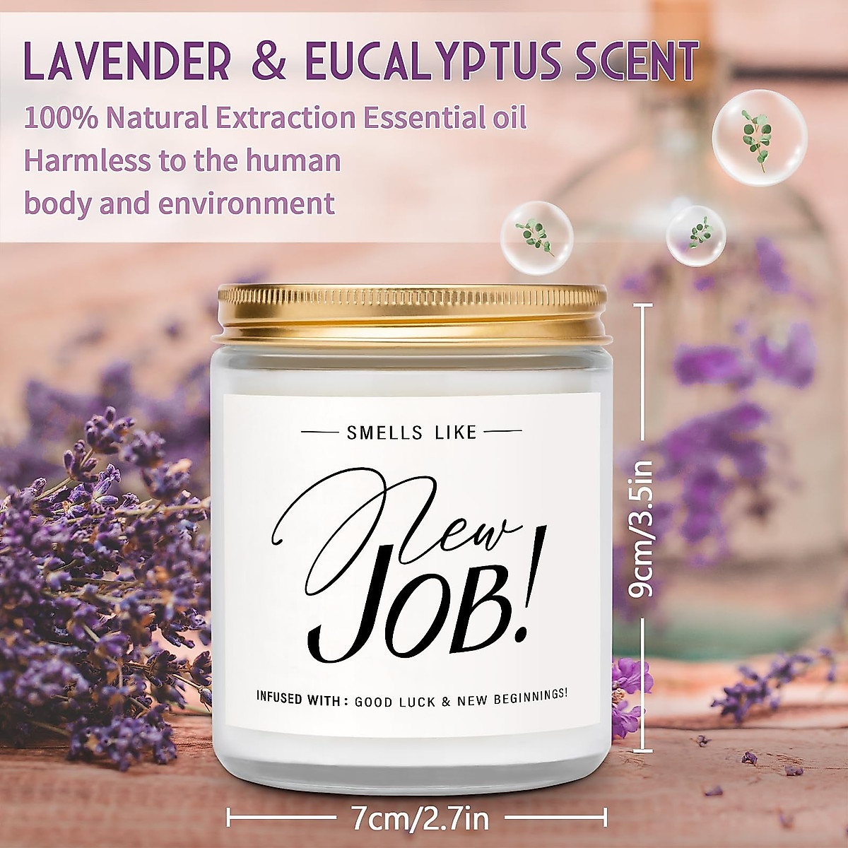 New Job Gifts for Women, Gifts for New Jobs - Lavender Scented Candles, New Beginnings Gifts for Women Men, Goodbye Gifts for Coworkers, Leaving Job Gifts, Going Away Gift
