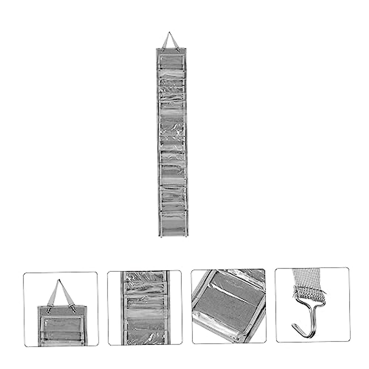 COHEALI Roll Vinyl Roll Wall Mount Organizer Wall Mount Clothes Rack Portable Clothes Rack Vinyl Organizer Pouch Vinyl Rolls Storage Rack Wall Vinyl Roll Holder Oxford Cloth Grey Dog Gift