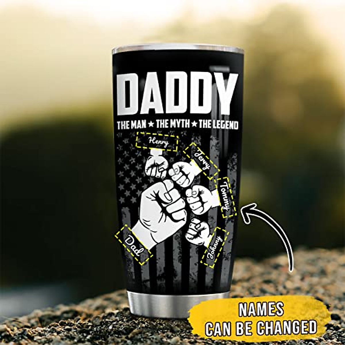 wowcugi Dad Tumbler Personalized Dad Gifts From Daughter Son Man Myth Legend American Flag Tumblers Stainless Steel Coffee Travel Mug 20oz 30oz Birthday Christmas Cup Gift For Men Dads Daddy…