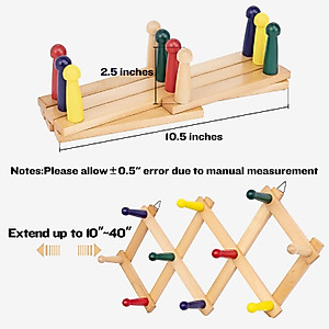 SCUNDA Expandable Hat Rack for Wall, Colorful Wall Hook for Hat/Coat/Mug/Baseball Cap/Cowboy Hat, 2-Pack Hat Holder for Girls Room, Boys Room, Kids Room