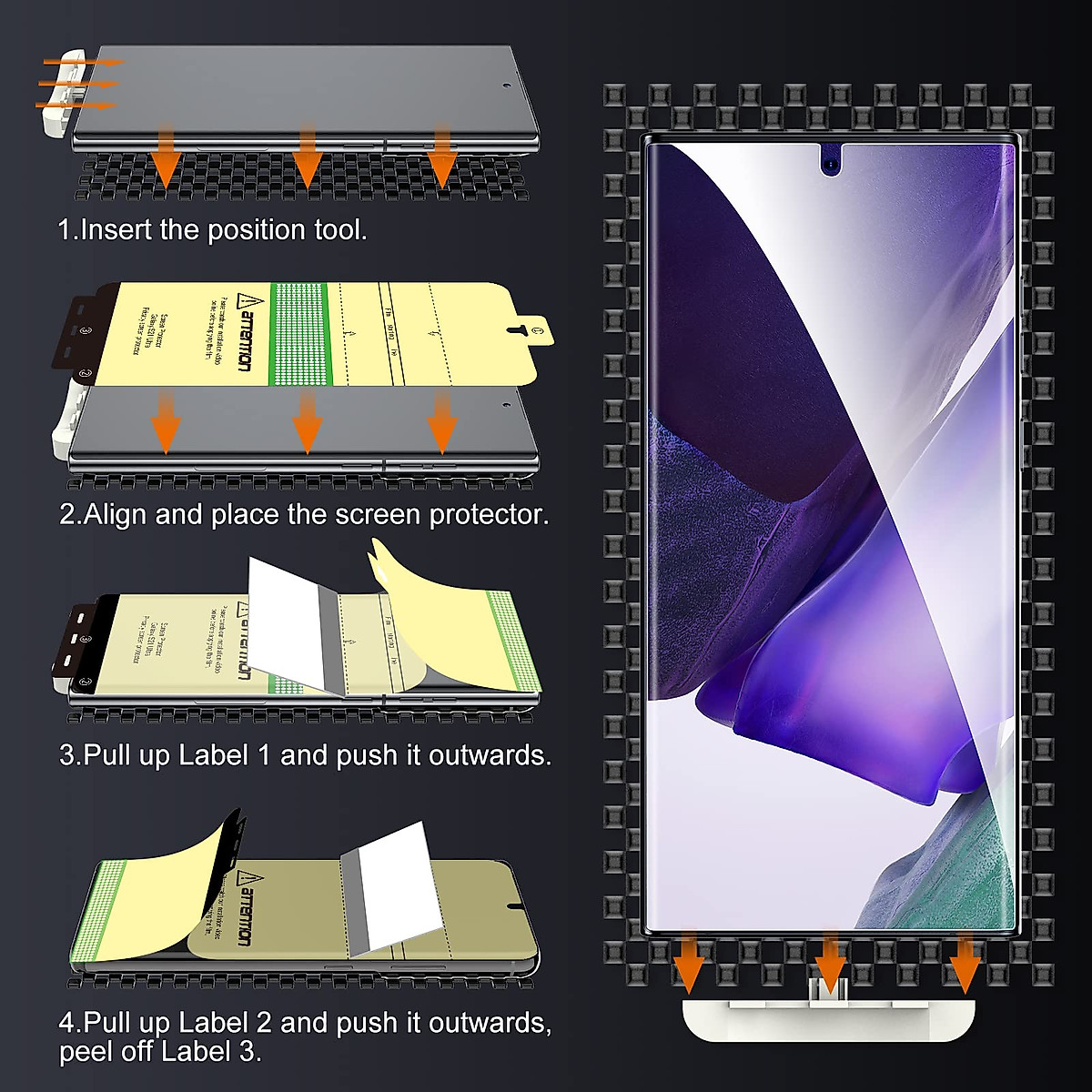 LK 2 Pack for Samsung Galaxy Note 20 Ultra Screen Protector [Not Glass] with 2 Pack Camera Lens Protector, Bubble Free Screen Protector for Note 20 Ultra