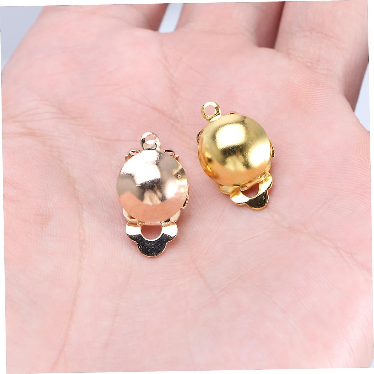 COHEALI 40pcs Screwback Earrings Earring Findings Earring Components Stud Earings Clip on Converters for Earrings Earring Making Supplies Earrings Backs for Studs DIY Jewelry Semicircle