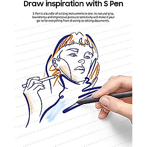 Tab S6 Lite Pen Replacement S Pen for Samsung Galaxy Tab S6 Lite (EJ-PP610) Stylus Pen+Tips/Nibs(Oxford Gray)