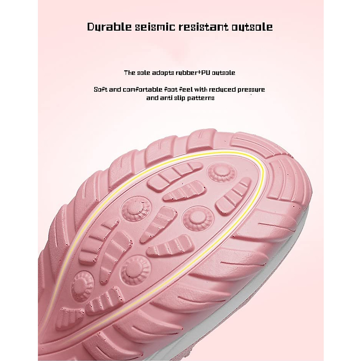 pearlzone Women's Running Shoes Breathable Air Cushion Sneakers Elastic Tennis Sneakers,Comfortable Shape Shoes for Jogging Work Running (red,7.5)