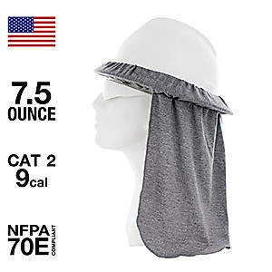Flame Resistant Gray Hard Hat Sol Shade - Made in The USA