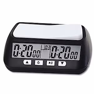 CurcKua 1PC Chess Clock Timer Chess Timer,Chess Clock Timer,Digital Chess Timer Digital Chess Clock Timer Count UP/Down Bonus Delay Portable English Version for Chess Game