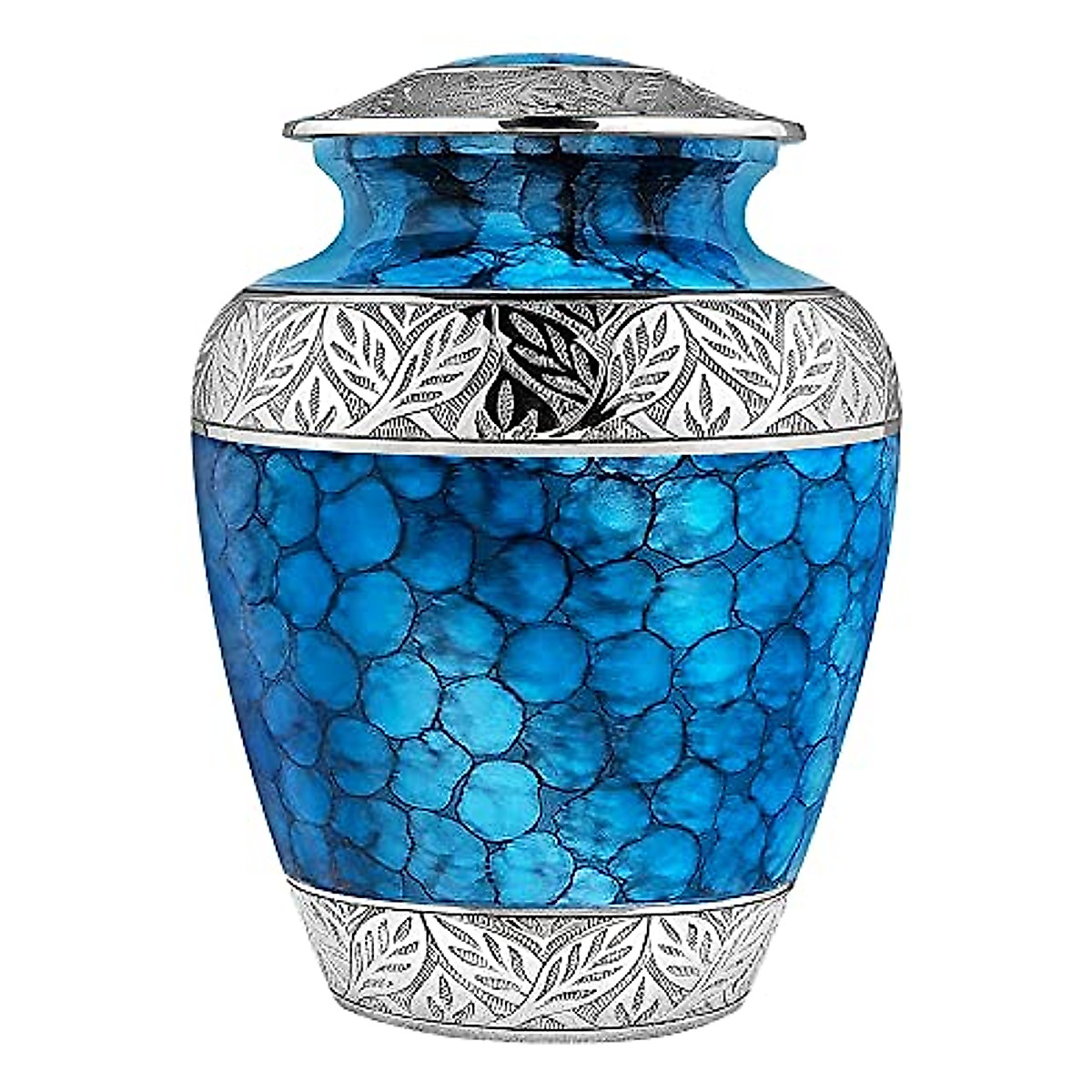 Trupoint Memorials Cremation Urns for Human Ashes - Decorative Urns, Urns for Human Ashes Female & Male, Urns for Ashes Adult Female, Funeral Urns - Royal Blue, Large