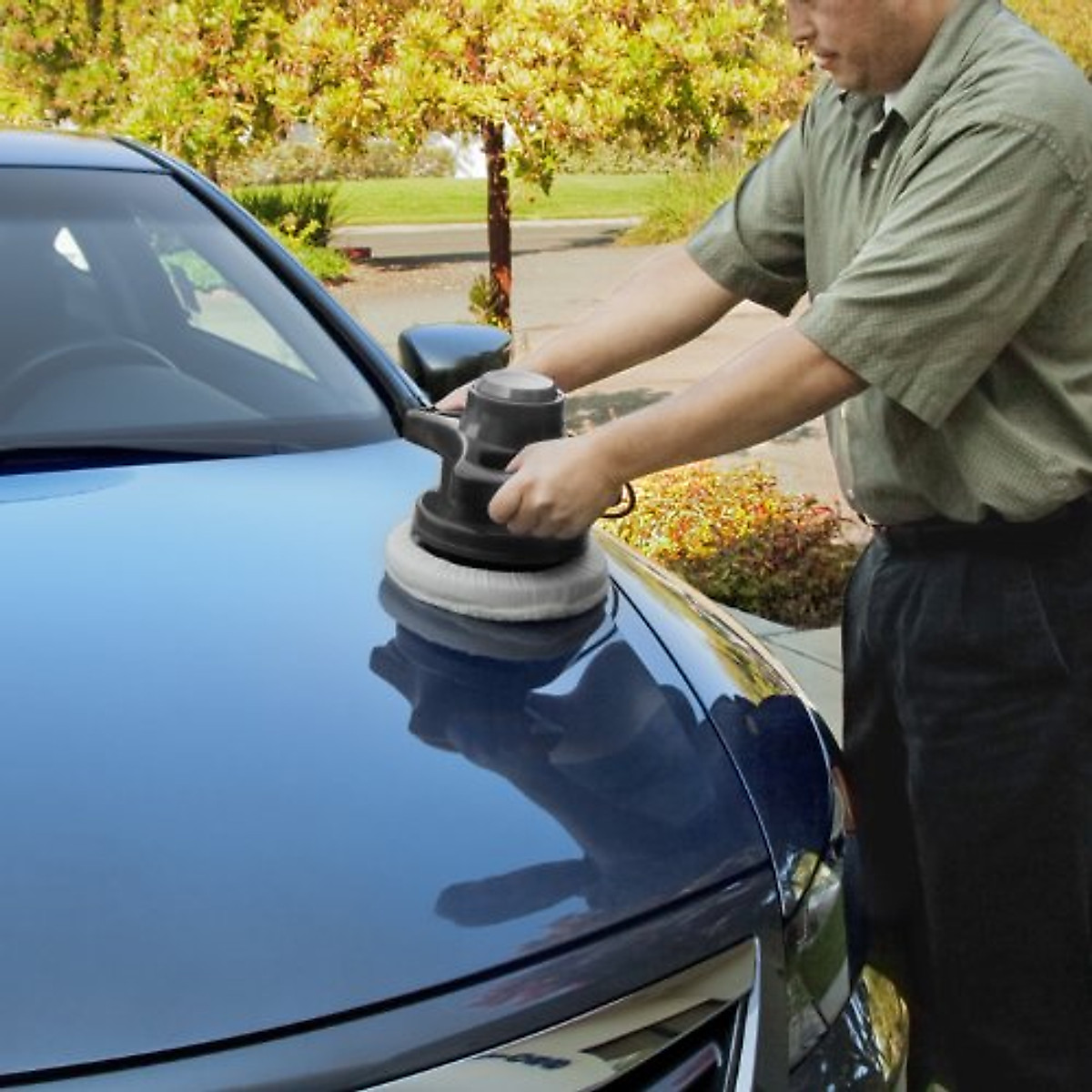 Wagan EL2078 10-Inch Euro Waxer Orbital Buffer 3500rpm 10 ElectricCar Buffer Polisher Waxer Machine Ergonomic Handle Design Wool Pads for Car Buffers and Polishers