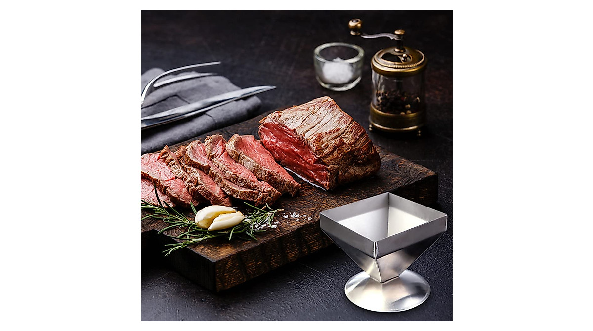 Hemoton Stainless Steel Pyramid Mold for Cooking