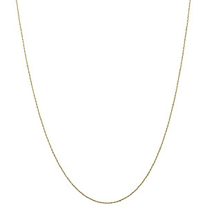 IceCarats 14K Yellow Gold 0.5mm Cable Rope Chain Twisted Link Necklace 20 inch