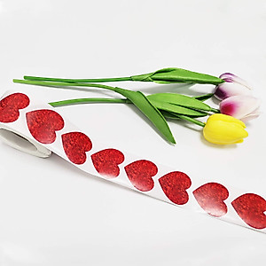 500 Pieces Heart Shaped Label Stickers,Heart Decorative Stickers,Use for Valentines Day Decor,Decorating Envelopes, Gift Boxes, Cards, Letters, Postcards, Scrapbooks, Handmade Crafts