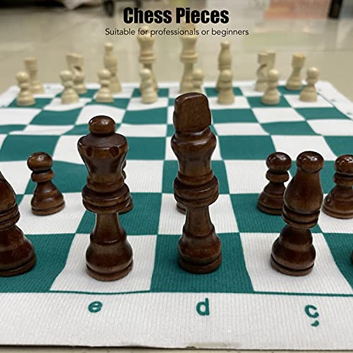 Chess Set,2 in 1 Travel Board Games for Kids and Adults,Packs and Travels Easy, Folding Roll up Chess Game Sets,Chess Set with PU Foldable Board and Weighted Pieces