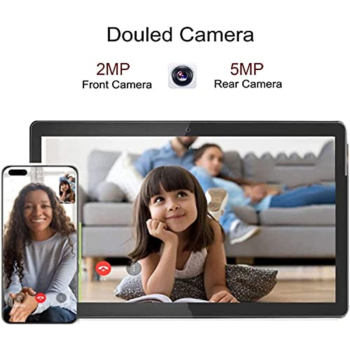 Tablet 10.1 Inch Android 10.0 Tablets, 32GB Tablet with 128GB Expansion, Quad-Core Processor and HD Dual Camera Tableta, Long Battery Life, Bluetooth, Google Certificated, GPS, Black