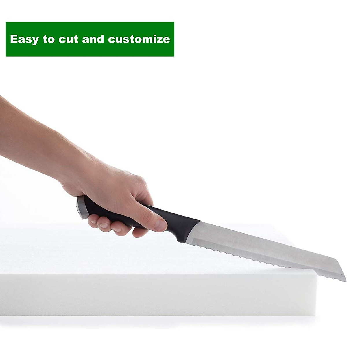 Isellfoam High Density Upholstery Foam 6 inches Height x 30 inches Width x 80 inches Length (Firm) Density 46ILD High Density Upholstery Foam Cushion CertiPUR-US Certified Foam, Made in USA