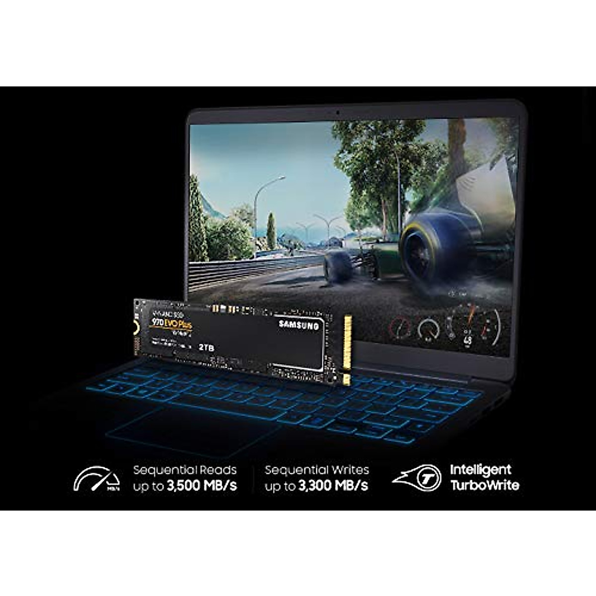 Samsung 970 EVO Plus SSD 1TB NVMe M.2 Internal Solid State Hard Drive, V-NAND Technology, Storage and Memory Expansion for Gaming, Graphics w/Heat Control, Max Speed, MZ-V7S1T0B/AM