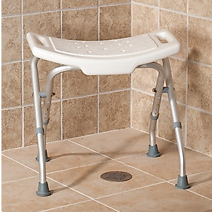 EasyComforts Extra-Large Folding Bath Bench, White