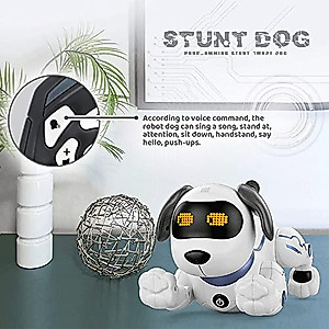 Marstone Robot Dog Toys for Kids 1 2 3 4 5 6+ Yr Old, Voice Control Robotic Puppy for Boy 2 Year Old Birthday Gifts, Remote Control Interactive Program Electronic Pet Toys for Boys and Girls Age 3-5