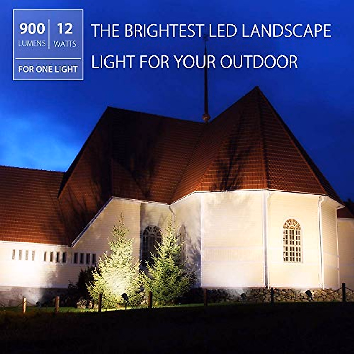 SUNVIE Outdoor Landscape LED Lighting 12W Waterproof Garden Lights COB Led Spotlights with Spiked Stand for Lawn Decorative Lamp US 3- Plug 3000K Warm White (2 Packs)