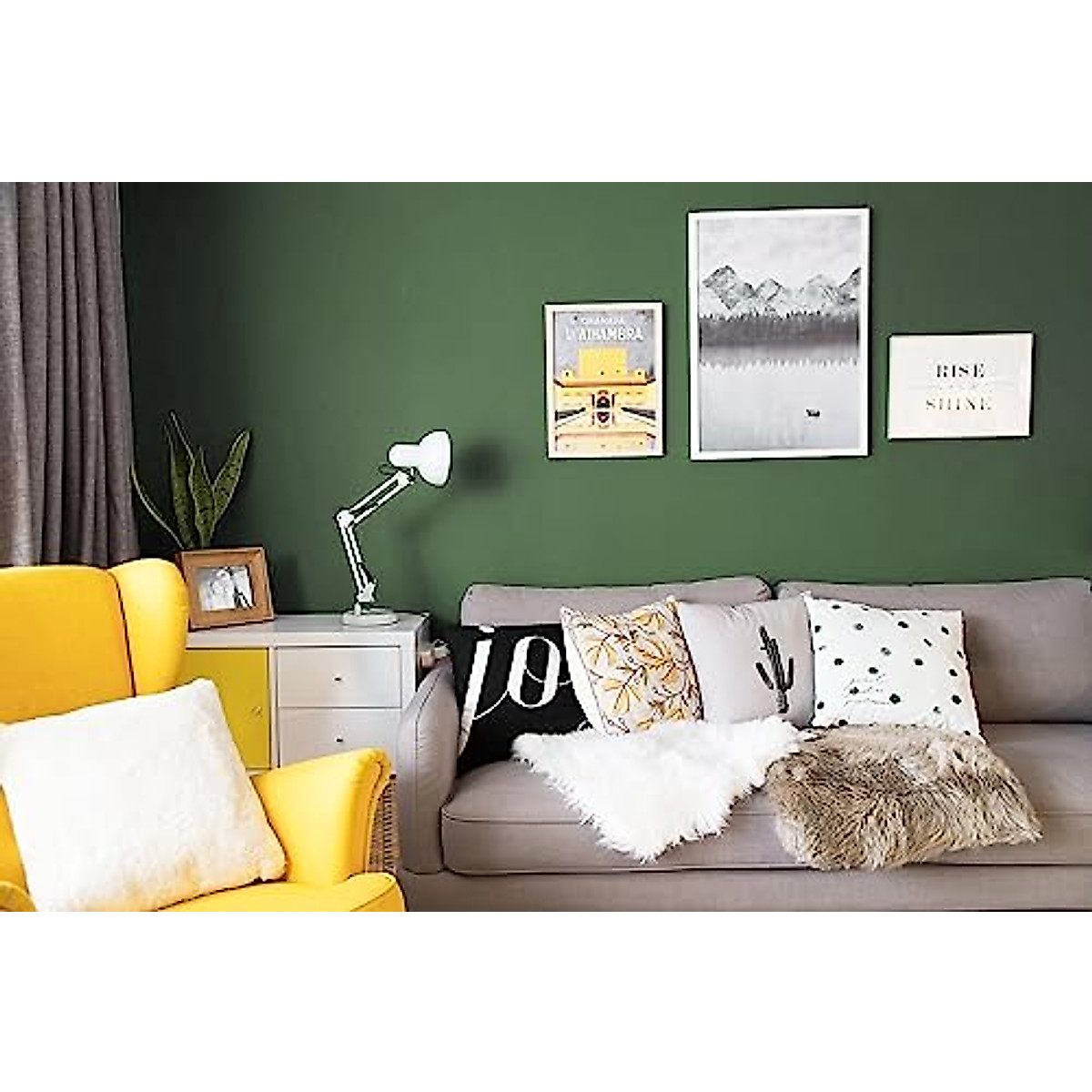 Safiyya Peel and Stick Wallpaper Dark Green Contact Paper Removable Wallpaper Linen Texture Contact Paper Dark Green Wallpaper Decorative Self Adhesive Wallpaper Vinyl Rolls 118"x15.7"