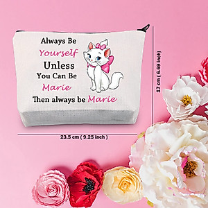 TSOTMO Marie Makeup Bag Cat Zipper Pouch Gift Marie Ladies Gift Cartoon Movie Merchandise Gift For Marie Cats Fans Cat Pet Animal Lover Gift (Be Marie)
