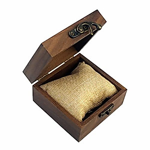 LONMAIX Walnut Wood Box for Crafts, Jewelry Box and Watch Box Wooden Keepsake Box Gift (Walnut)