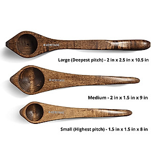 Heritage Musical Spoons Percussion Instrument, Handmade Canadian Maplewood, Natural Wood Folk Sound, Great Gift for Adults And Children With Any Music Experience, Small, Old Fashioned